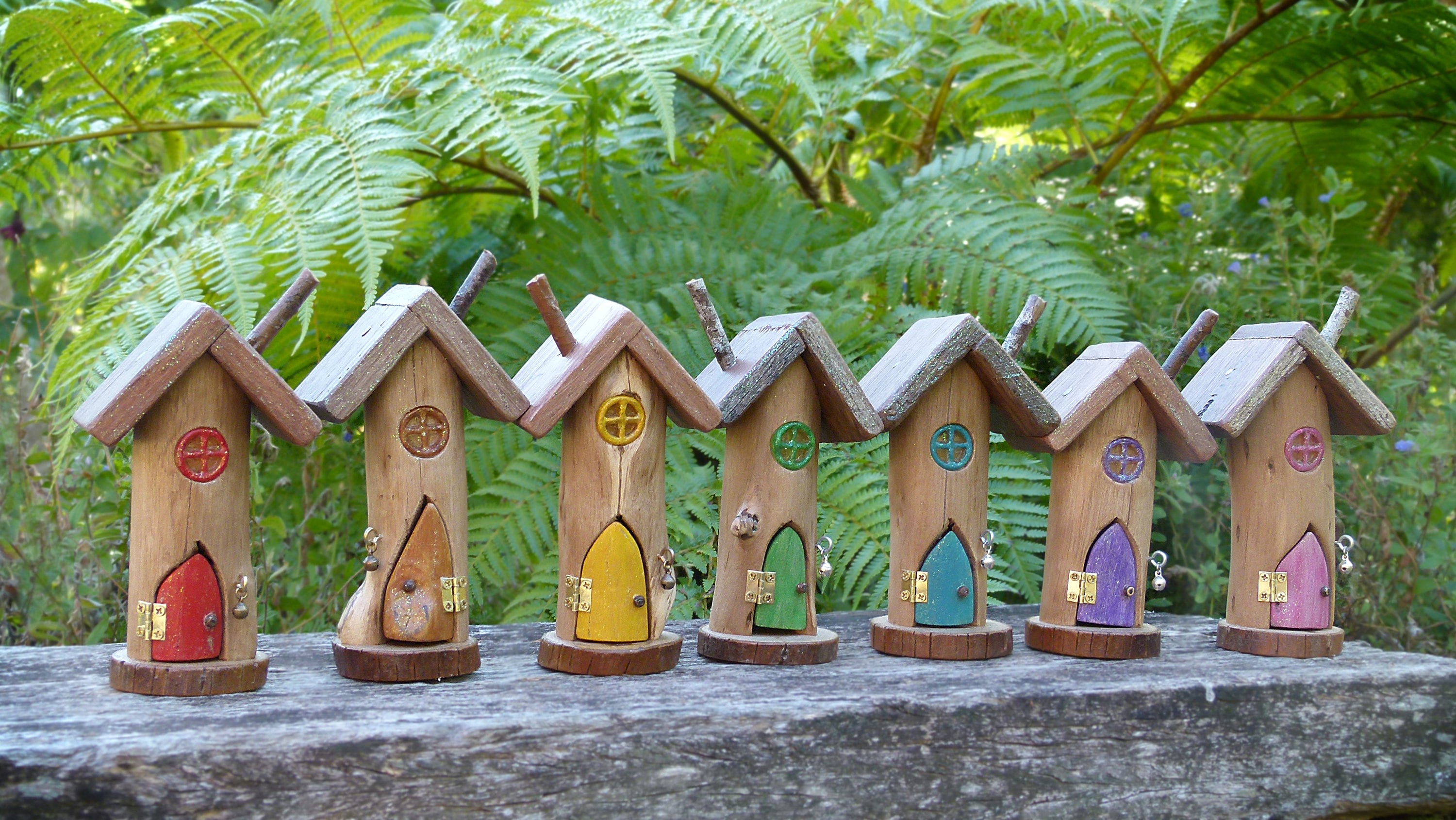 Rustic Pixie House Choose your Colour Small Wooden Fairy | Etsy