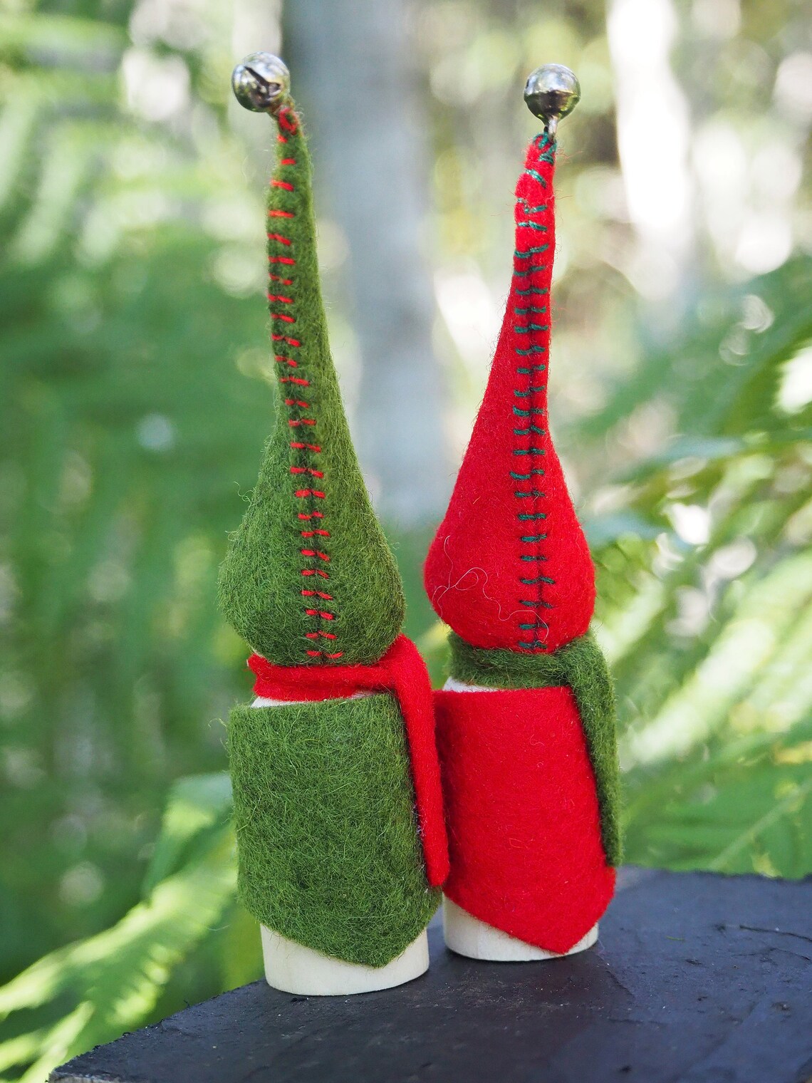 Winter Gnome Christmas Elf Wood and Wool Felt Gnome Choose | Etsy Australia