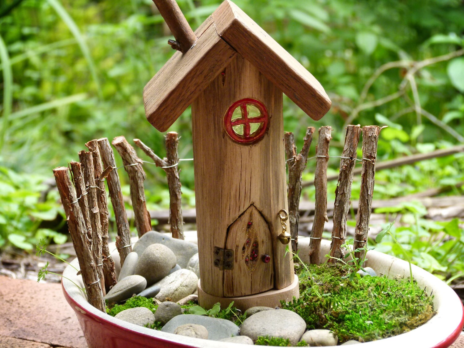 Rustic Fairy Fence Fairy Garden Fence Miniature Fence - Etsy