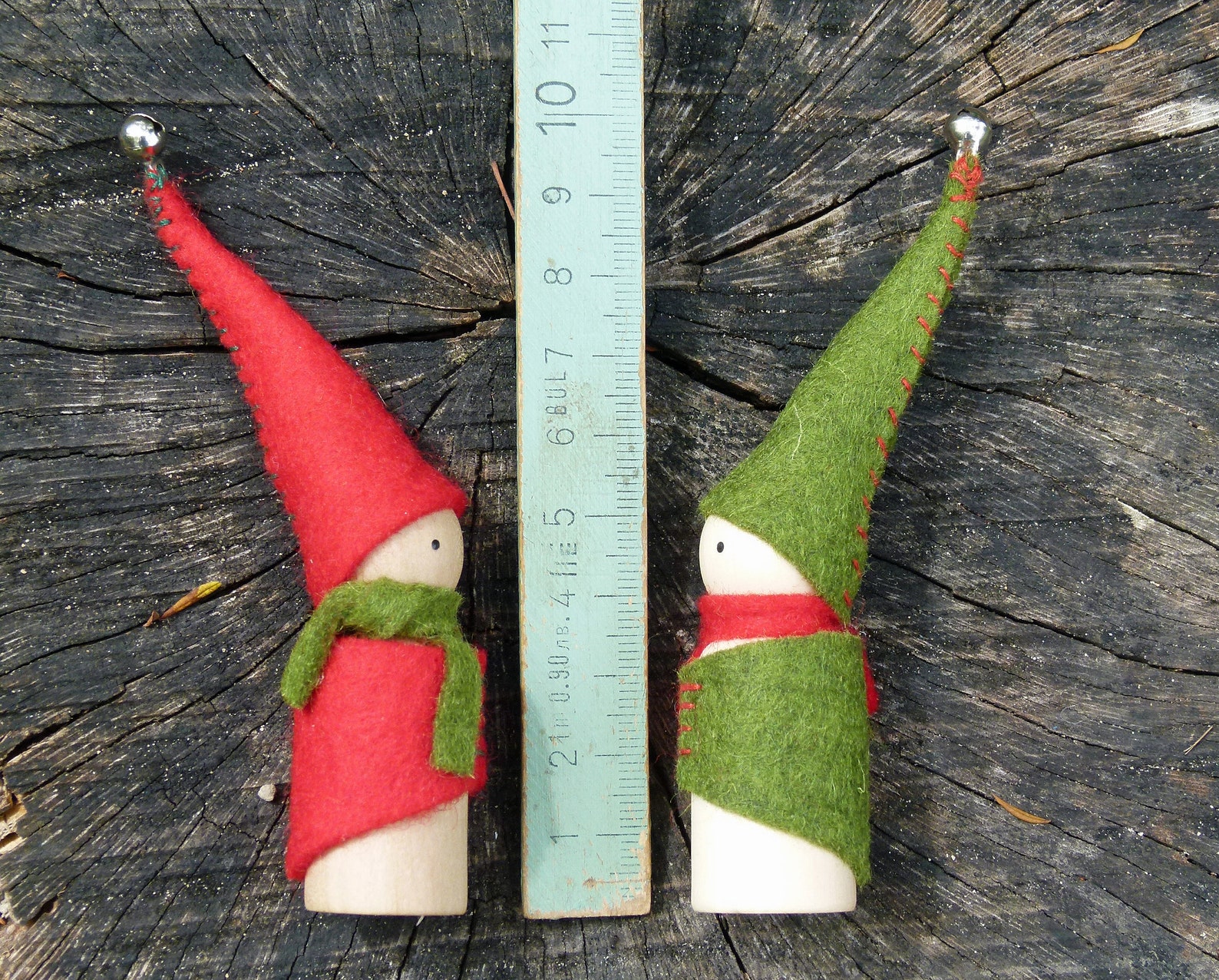 Winter Gnome Christmas Elf Wood and Wool Felt Gnome Choose - Etsy Australia