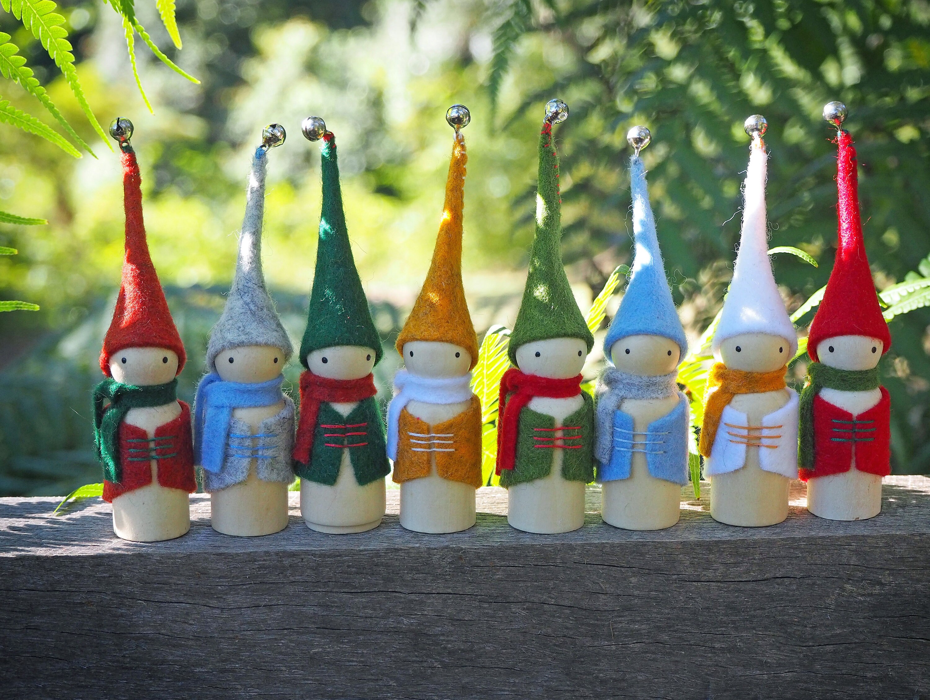 Winter Gnome Christmas Elf Wood and Wool Felt Gnome Choose - Etsy Australia