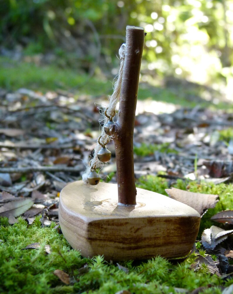 Wooden Fairy Sailboat Ornamental Miniature Boat with Bells | Etsy