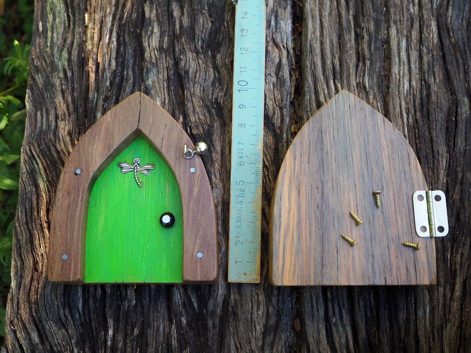 Colourful Fairy Doors Choice of 8 Colours Wooden Rustic - Etsy