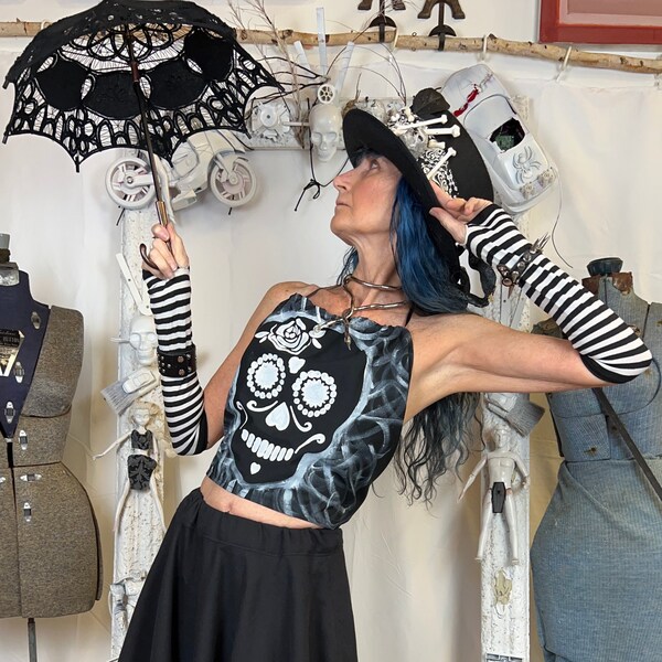 Skull Crop Top - Etsy