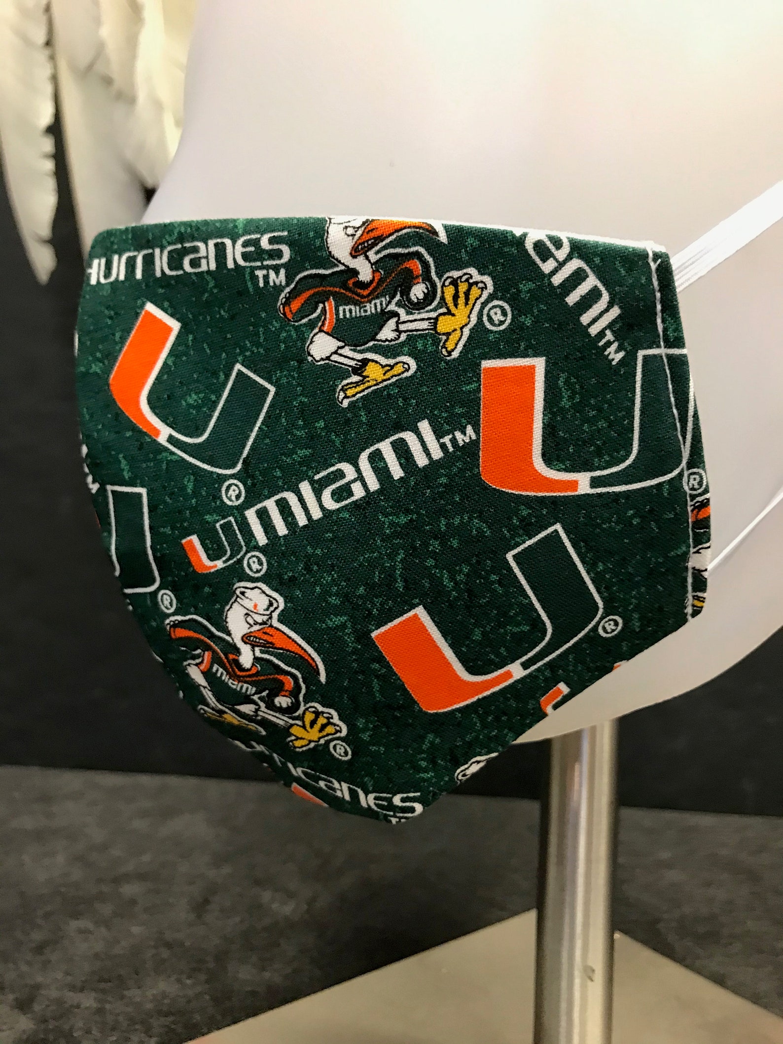 University of Miami Face Mask Miami Hurricanes Mask Adjustable | Etsy