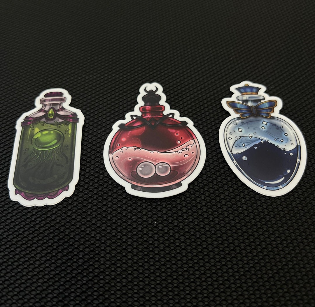 Trio of Potions Dnd Stickers 3 Pack Water Resistant and Tear Resistant ...