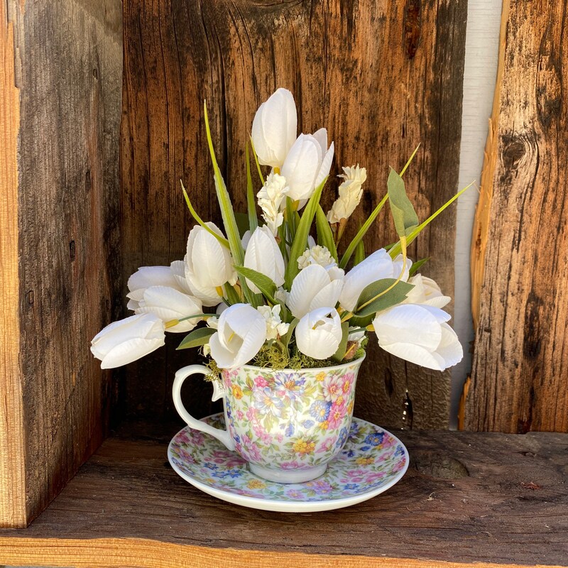 Teacup Flower Arrangements - Etsy
