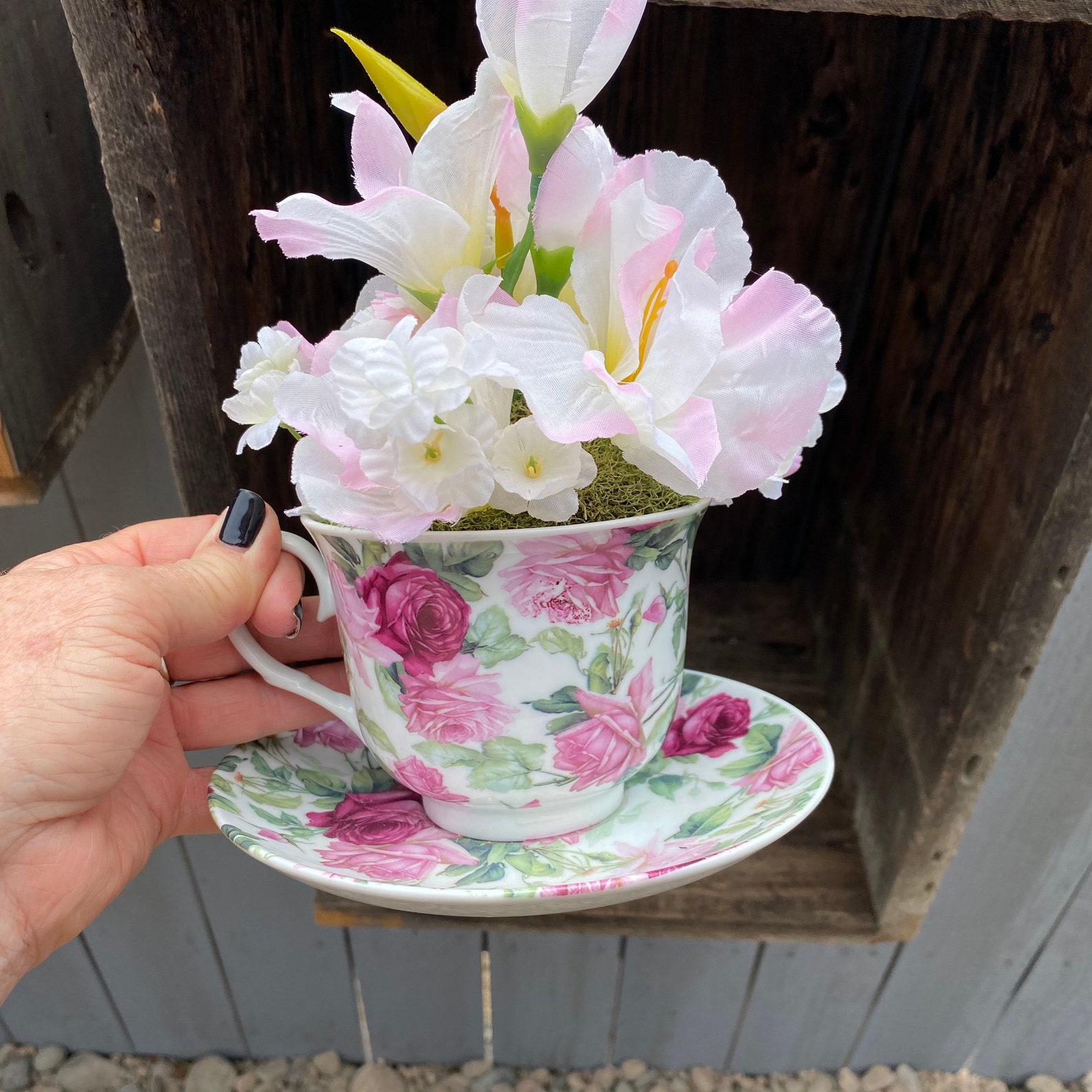 Teacup Tulip Flower Arrangement Gift for Mom Wedding Gift - Etsy