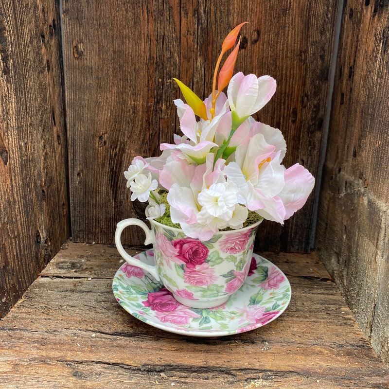 Teacup Flower Arrangements - Etsy