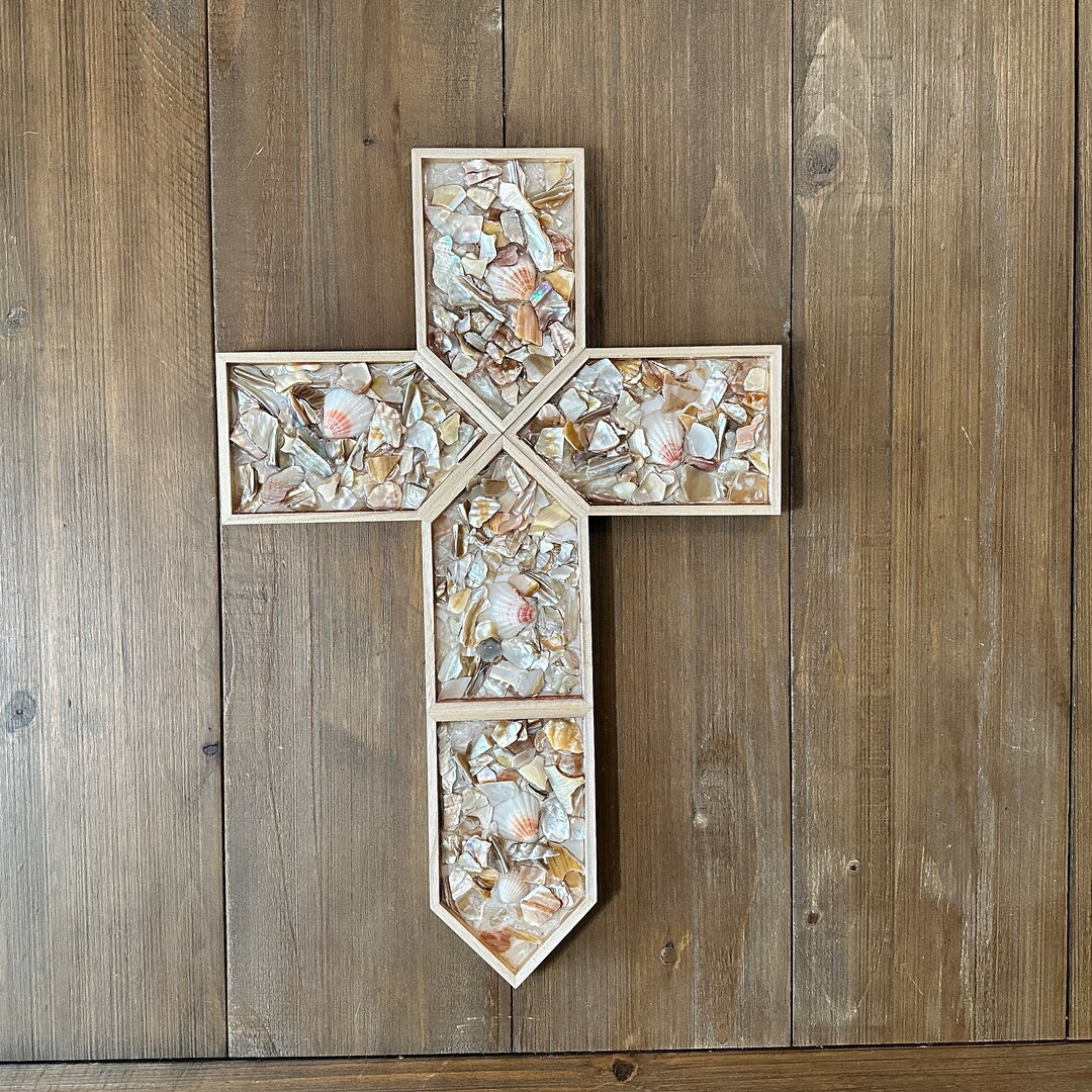 Mosaic Cross Mother of Pearl for Wall Religious Spiritual Gift Home ...