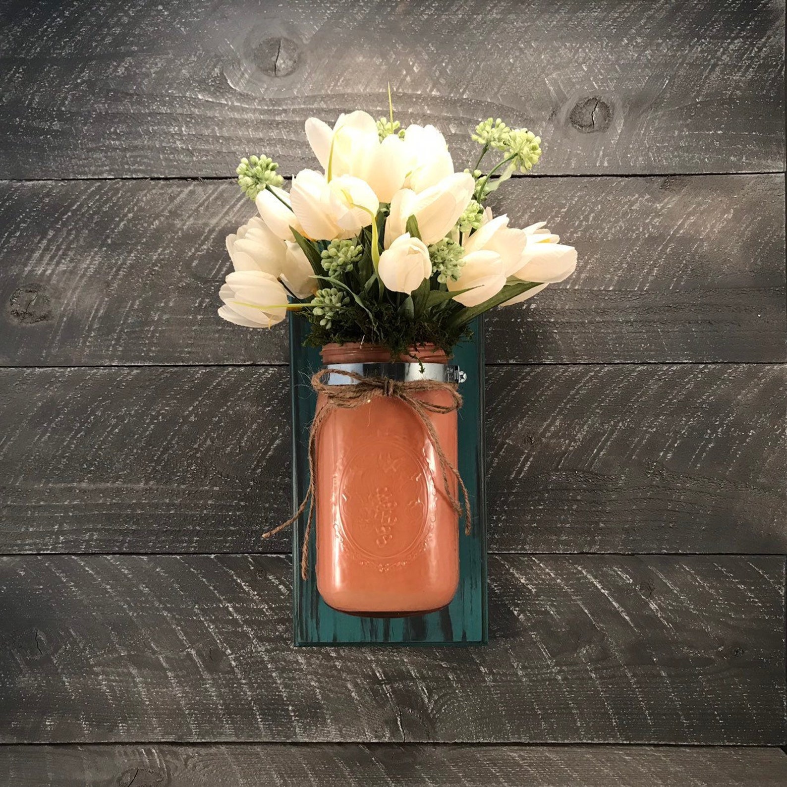 Mason Jar Wall Decor Wall Decor Hanging Mason Jars Country - Etsy