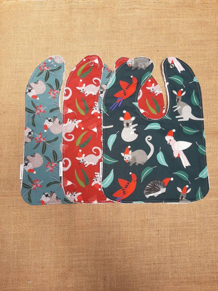 Aussie Animals Bib Australian Animal Baby Bib Handmade bib | Etsy