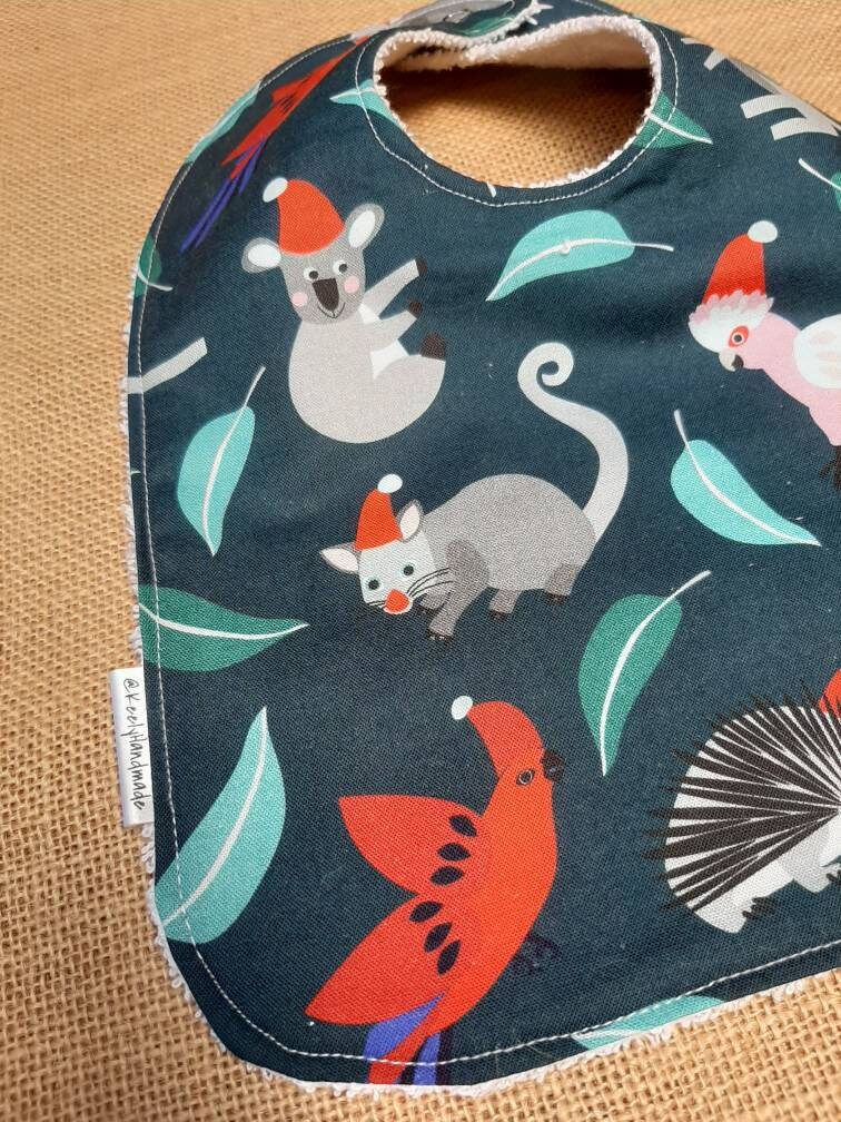 Aussie Animals Bib Australian Animal Baby Bib Handmade bib | Etsy