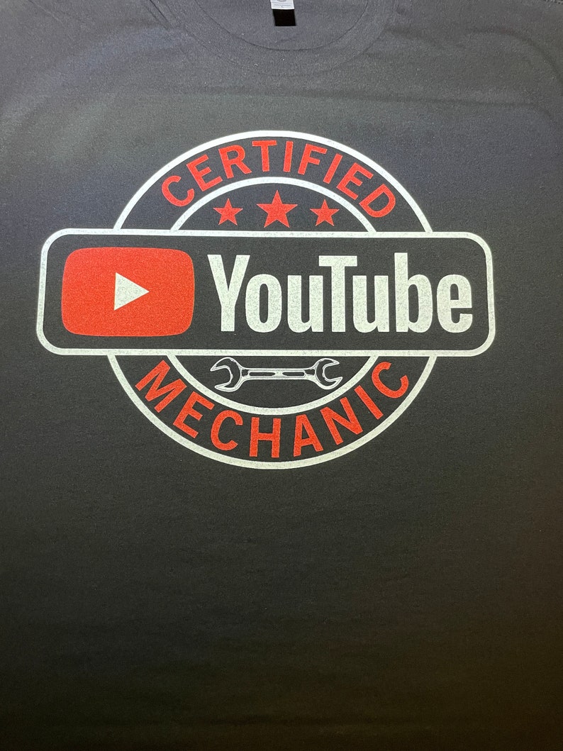 Certified Youtube Mechanic Shirt Funny Mechanic Gift for - Etsy