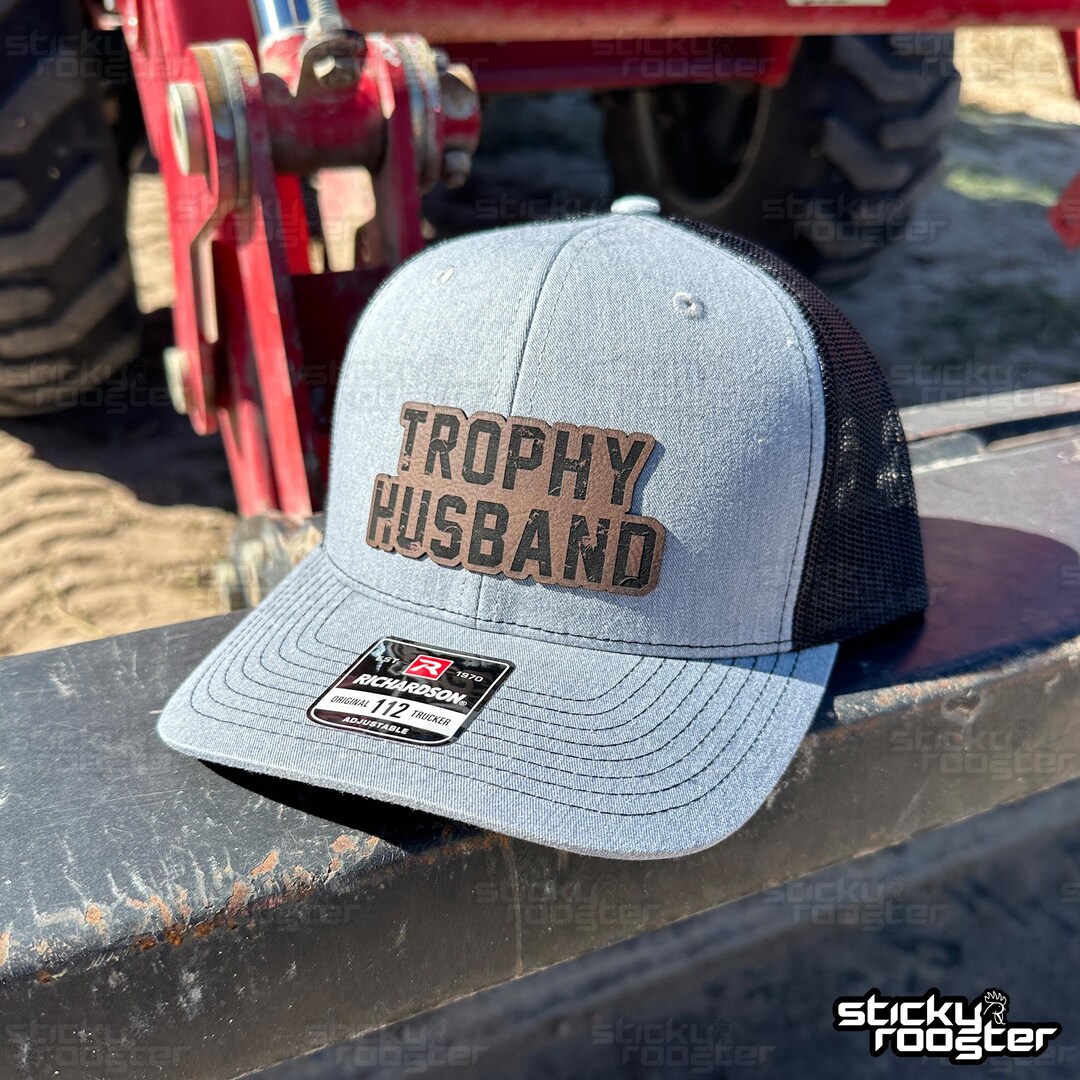 Trophy Husband Leather Patch Hat - Funny and Cool Cap! Hats Make a ...