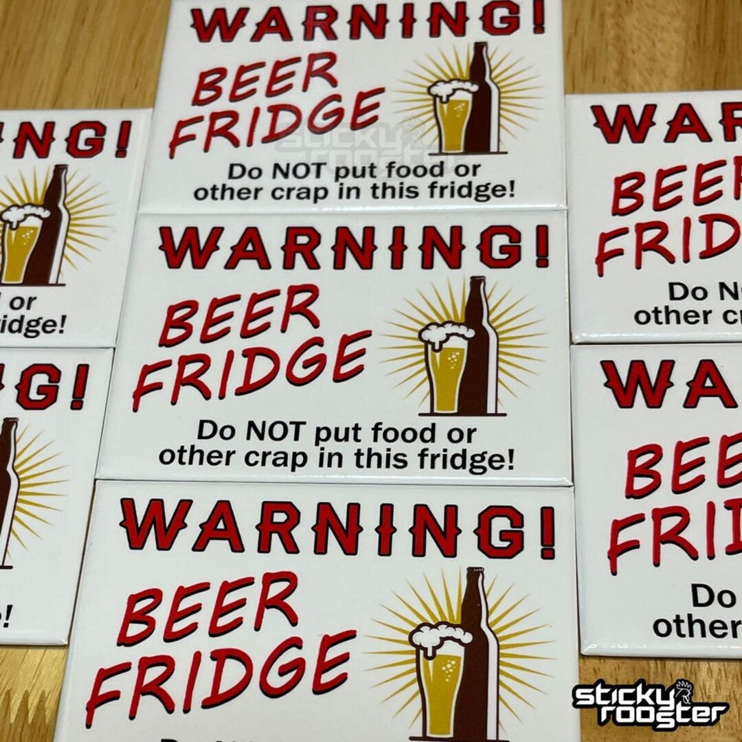 Warning! Beer Fridge Magnet - FREE Shipping! - Etsy