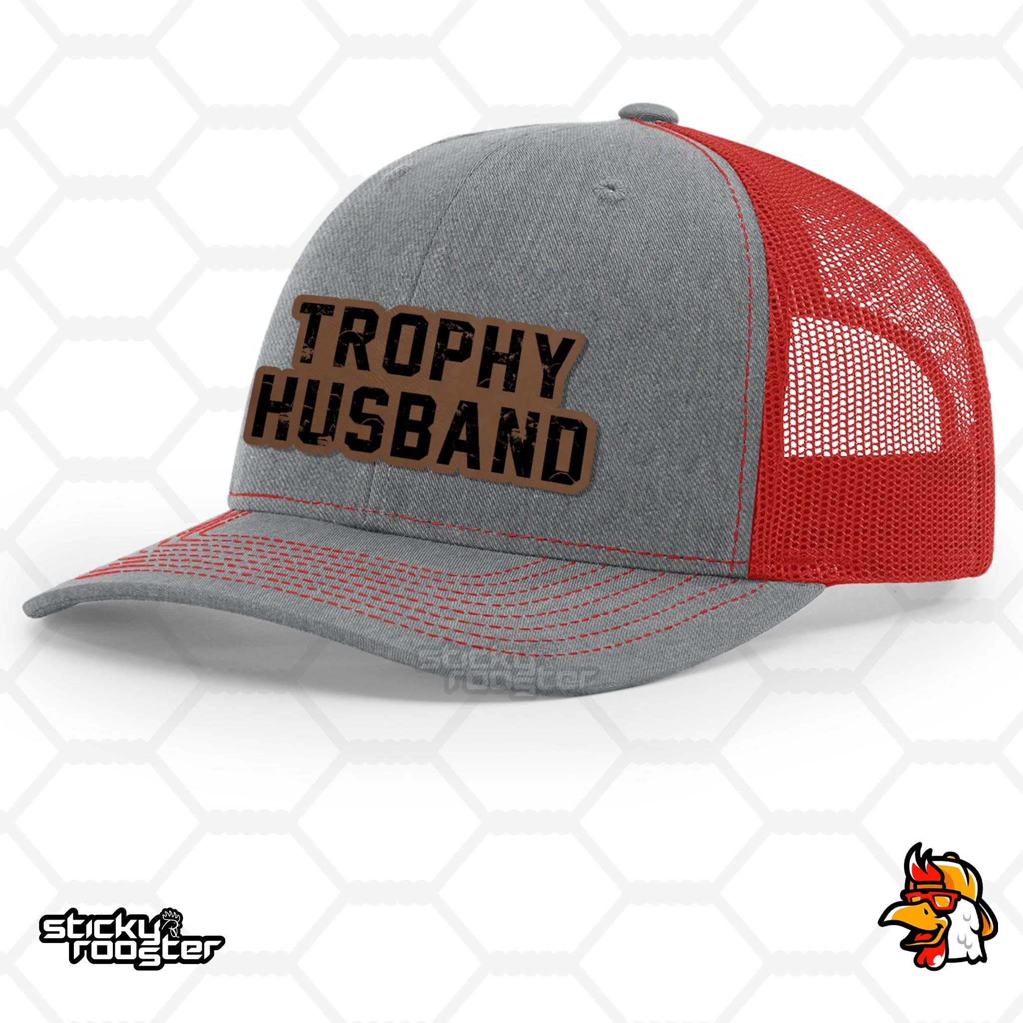 Trophy Husband Leather Patch Hat - Funny and Cool Cap! Hats Make a ...
