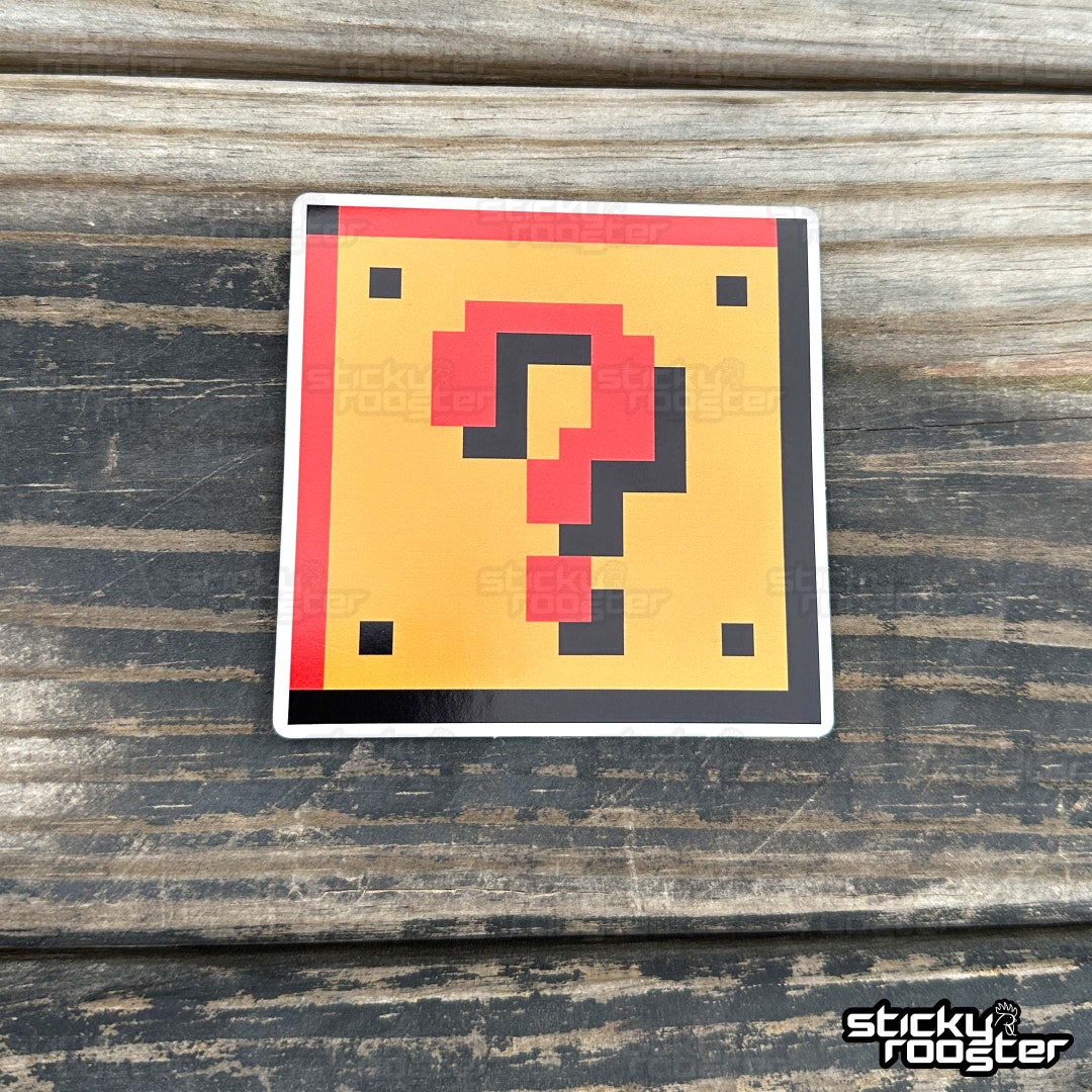 Hidden Block Retro Gaming Sticker - Multiple Sizes Available - FREE ...