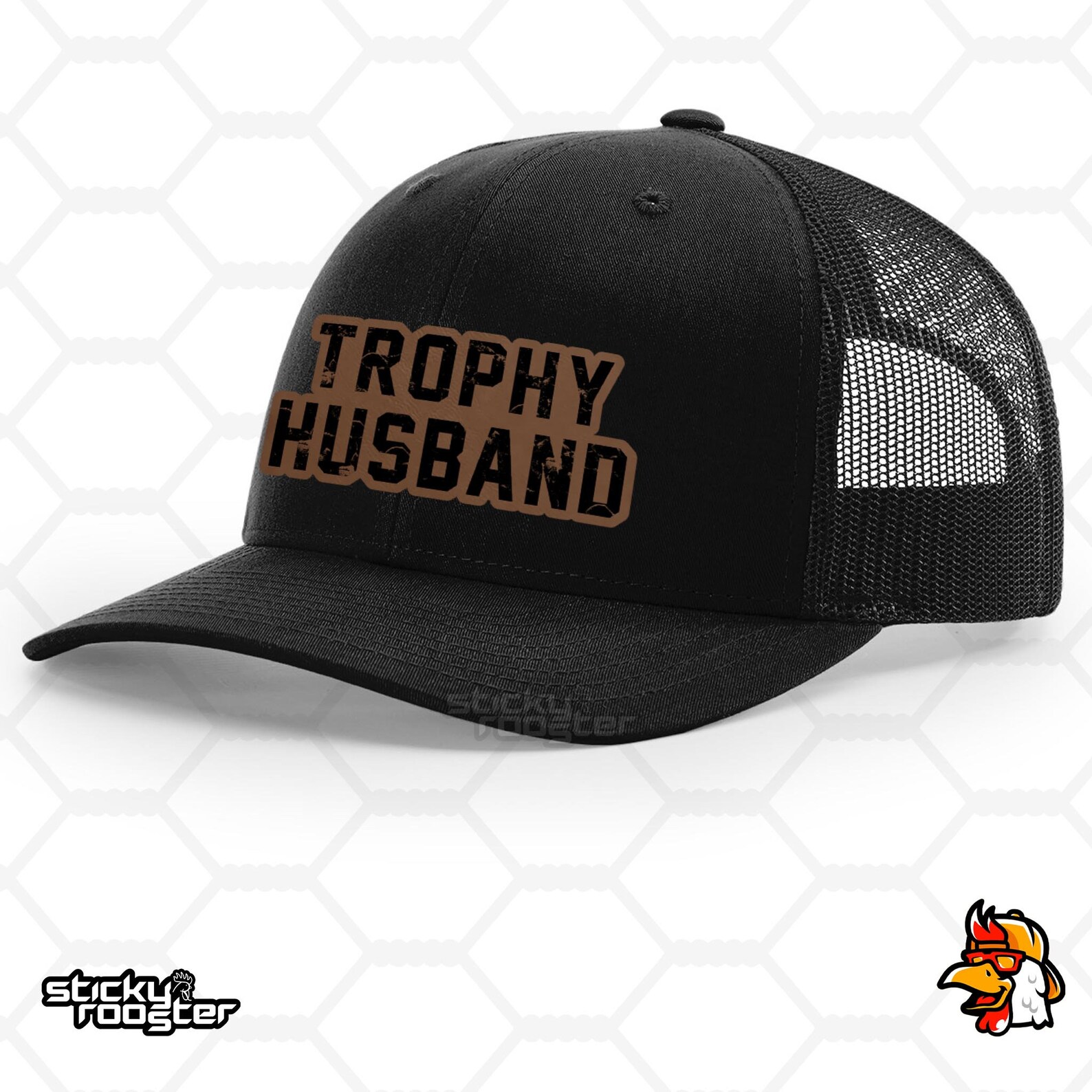 Trophy Husband Leather Patch Hat - Funny and Cool Cap! Hats Make a ...