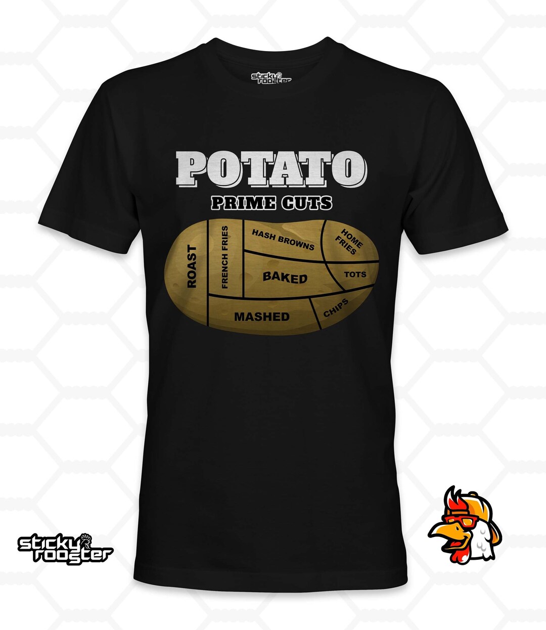 Potato Prime Cuts Shirt - Multiple Colors and Sizes! Funny T-shirt for ...