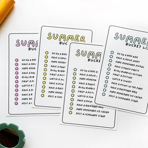 Editable Summer Bucket List, Kids Summer to Do List, Printable Summer ...