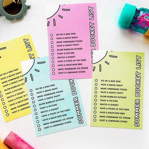 Editable Summer Bucket List, Kids Summer to Do List, Printable Summer ...