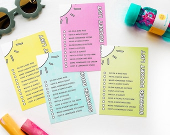 Editable Summer Bucket List, Kids Summer to Do List, Printable Summer ...