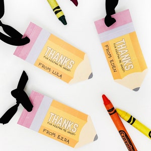 Editable Pencil Teacher Appreciation Week Gift Tag, Pencil Thank You ...