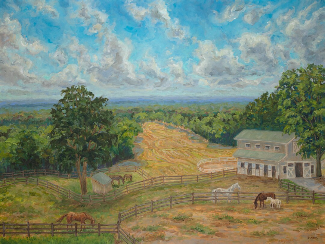 Highpointe Farm, Michigan, Horses, Field, Betsy Oneill, Fine Art, Ada ...