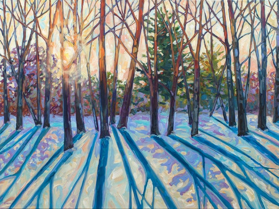 February Limited Edition Reproduction Print Winter Painting - Etsy