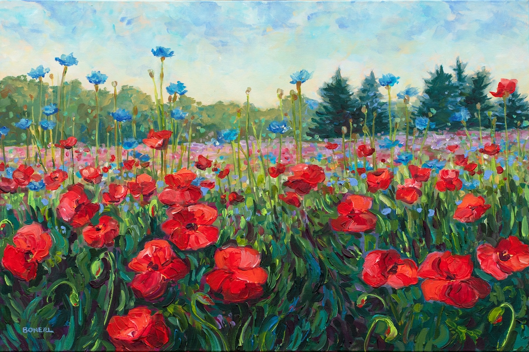 Poppy Dance, Limited Edition Print, Fennville, Landscape, Poppy Field ...