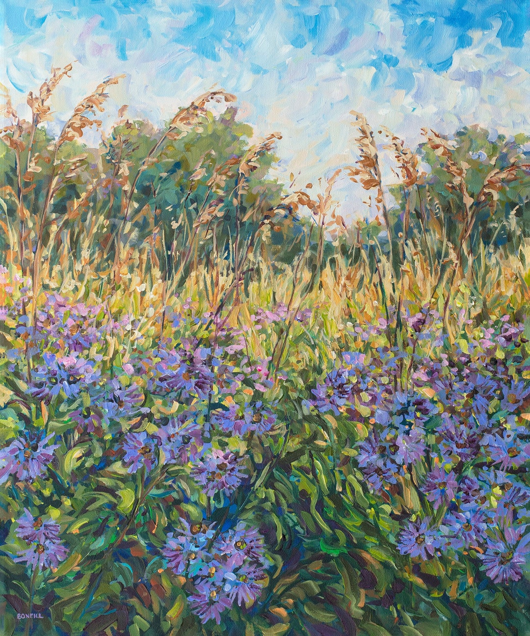 September Asters, Limited Edition, Michigan Landscape, Autumn, Field ...