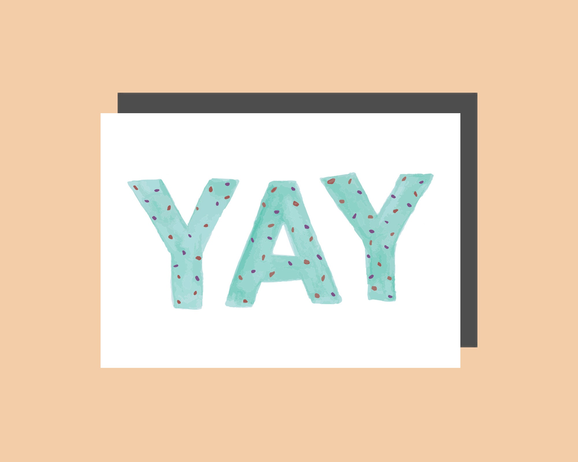 Yay Card, Celebration Card, Congratulations Card, Celebrate, Yay, Blank ...