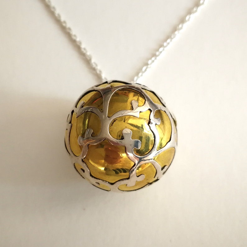 Large Silver and Brass Harmony Ball Pendant Harmony Ball - Etsy UK