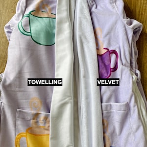 Coffee Cup Towelling Dressing Gown Handmade Robe Tyler Durden Brad Pitt ...