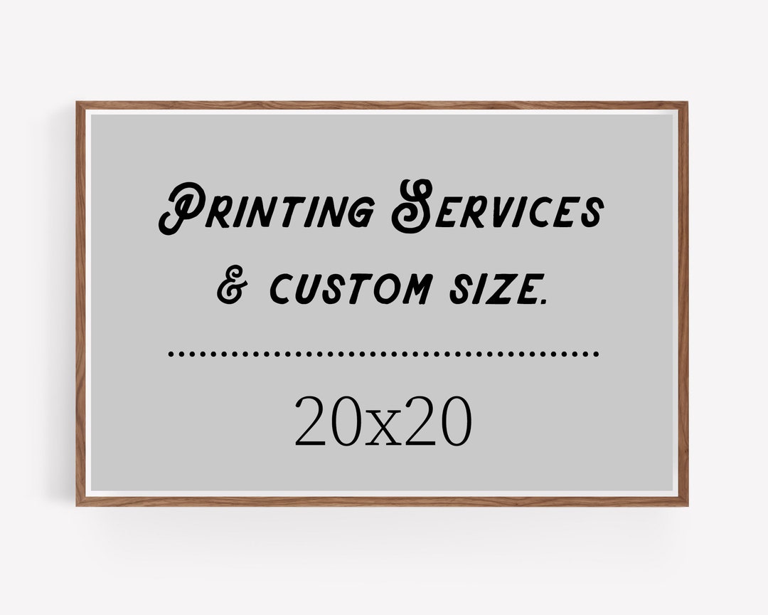 20x20 Art Print Custom Printing Services - Etsy