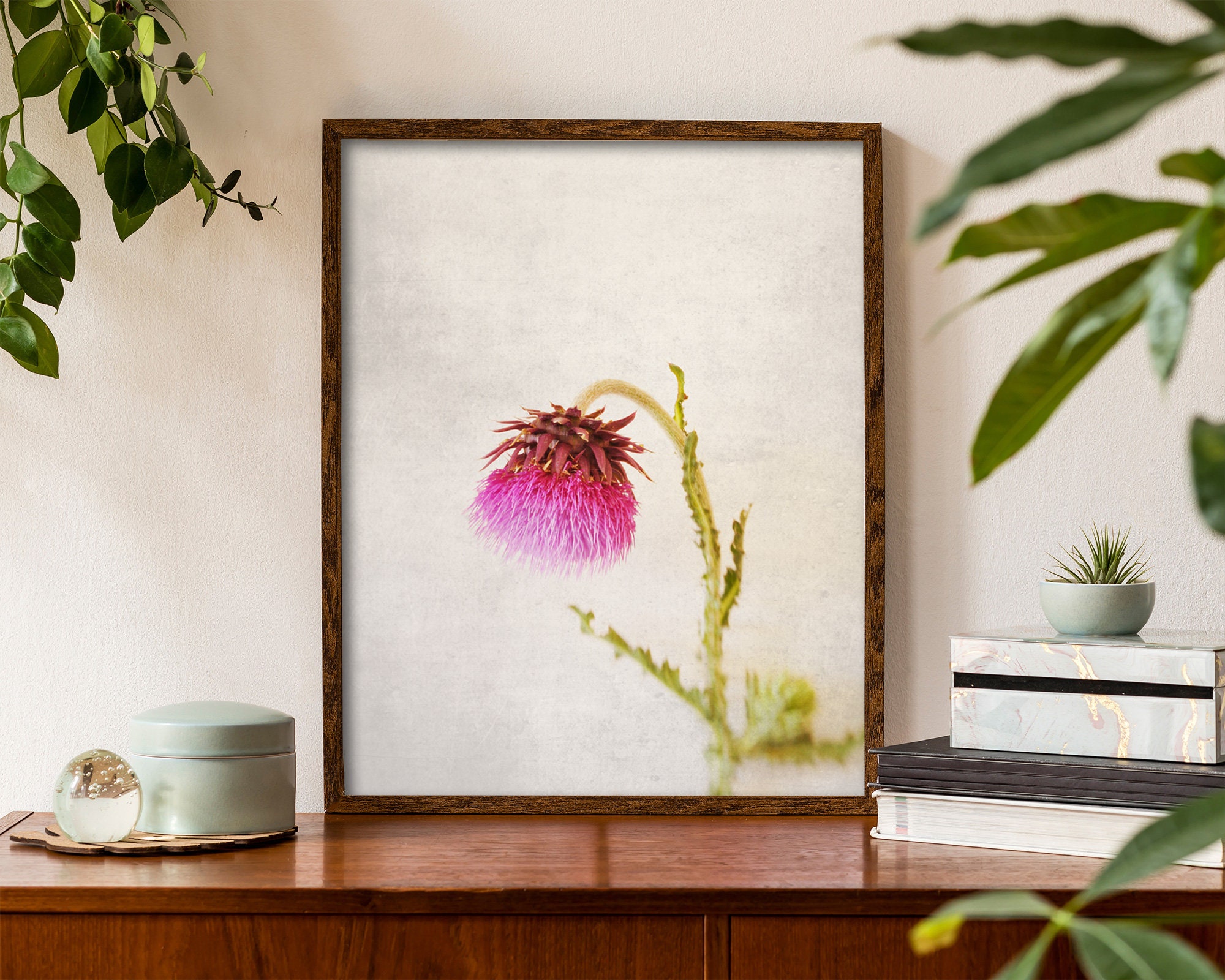 Printable Thistle Wall Art Botanical Wall Art Instant - Etsy