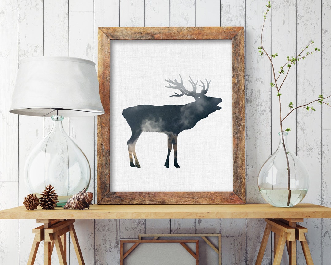 Printable Elk Wall Art Elk Art Prints Printable Wall Art Instant ...