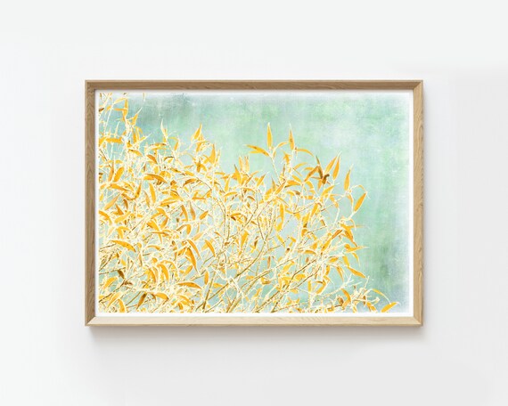 Printable Fall Leaves Wall Art Yellow Leaves Print Fall - Etsy
