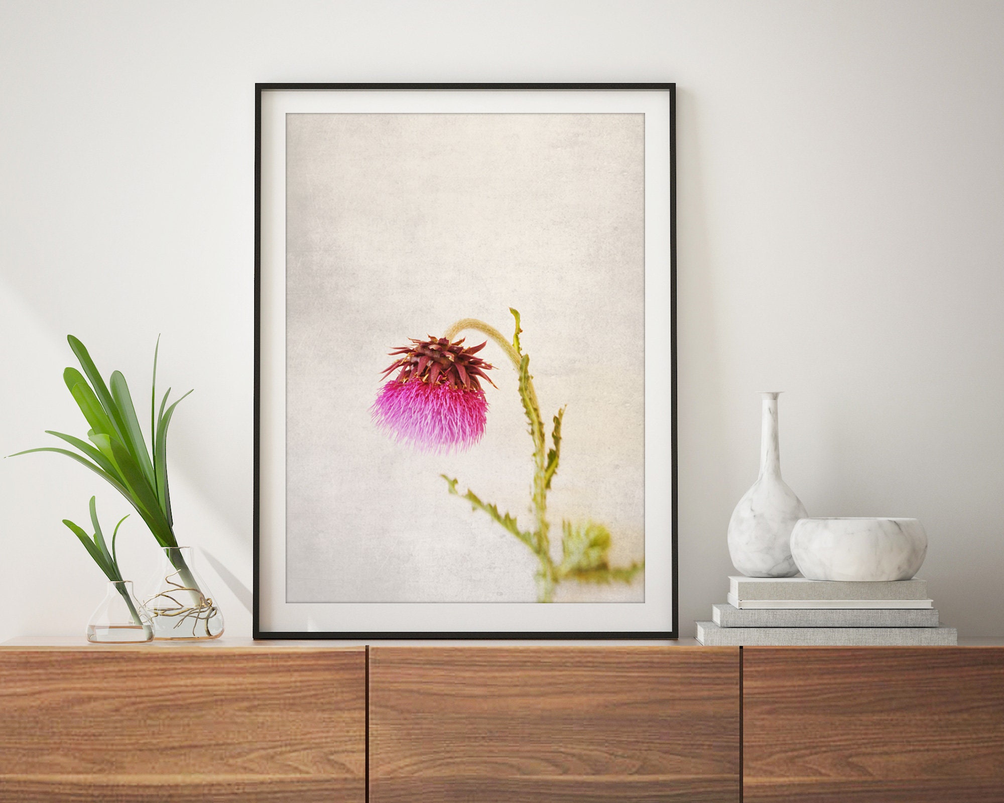 Printable Thistle Wall Art Botanical Wall Art Instant - Etsy