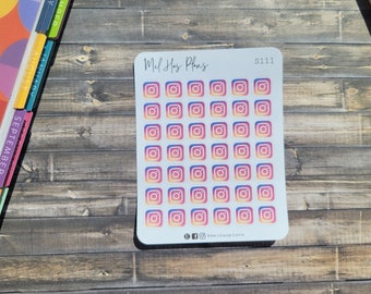 Social Media Stickers for Planner, Calendar Functional Planner Stickers ...