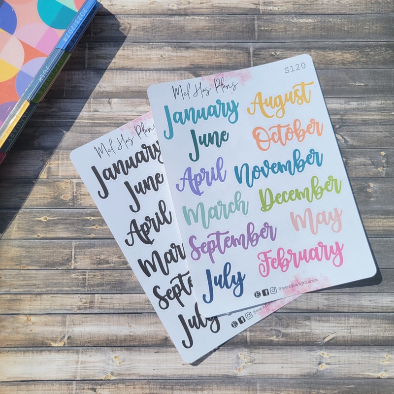 Monthly Headers - Etsy