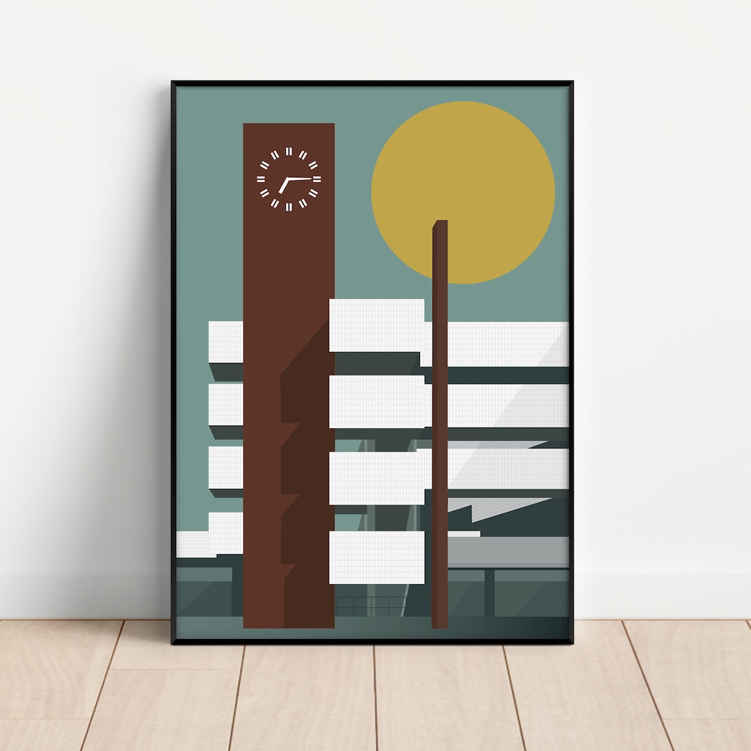 Clock Tower - Blackburn - Unframed Print - Architecture - Illustration ...
