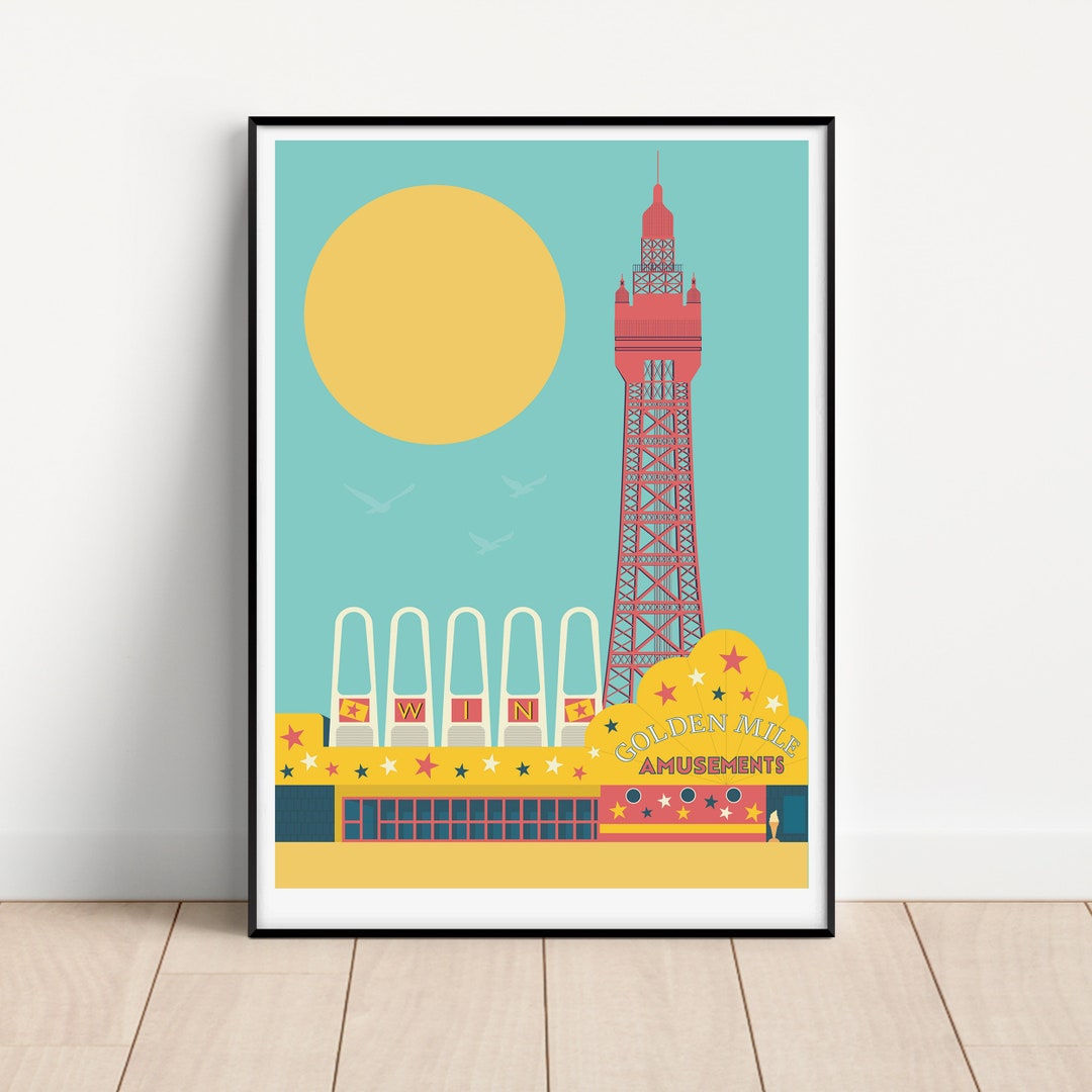 Blackpool Illustration - Unframed Print - Blackpool Tower - A5 to A0 ...