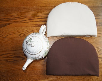 Quilted Tea Cozy, 3-pc Toile Tea Cozy Set With Trivet and Handle-wrap ...