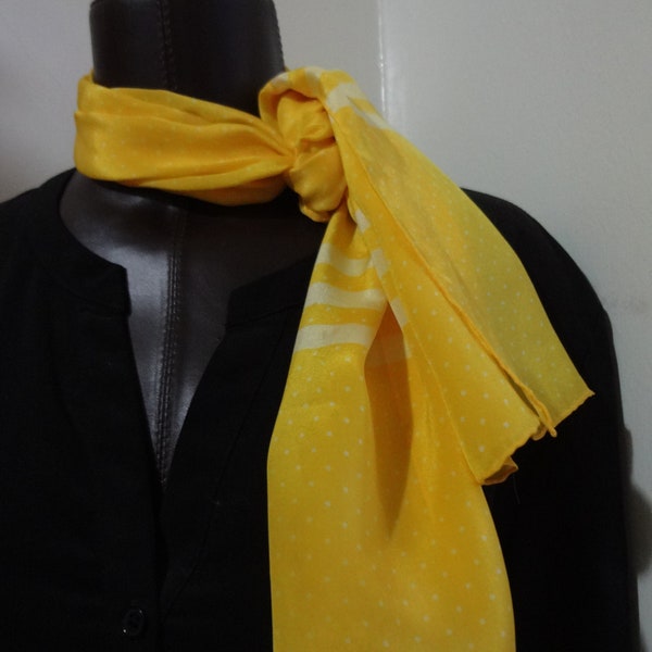 Bright Yellow Scarf - Etsy