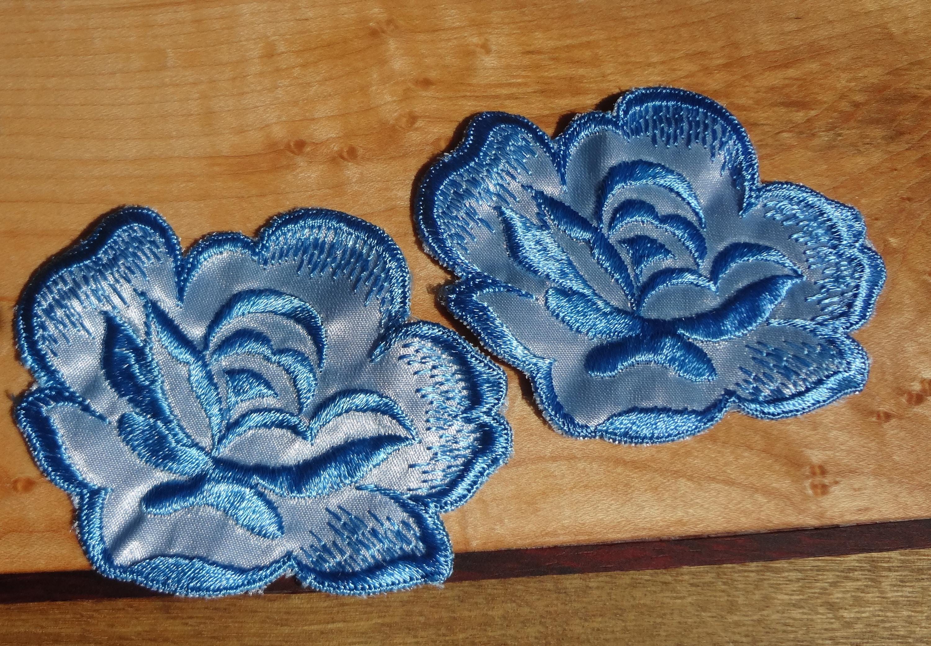 Vintage Appliques Blue Floral Sew On - Etsy