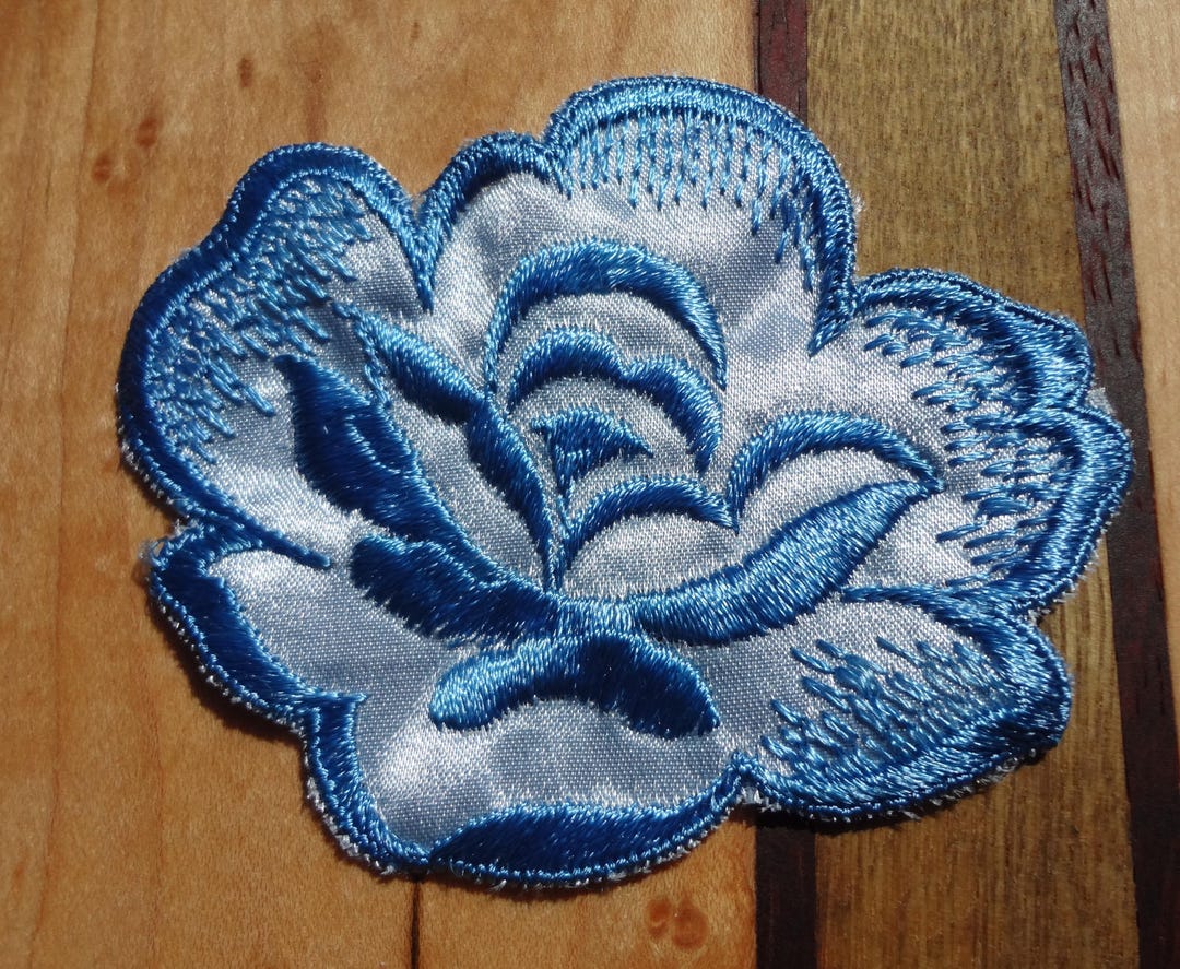 Vintage Appliques Blue Floral Sew On - Etsy