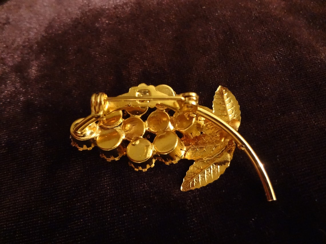 Golden Grapes Brooch in a Gold Tone Settings Beautiful for - Etsy