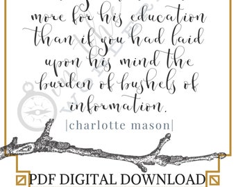 Charlotte Mason Quotes Poster - Etsy